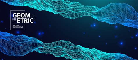 abstract background with waves 3d surface vector image