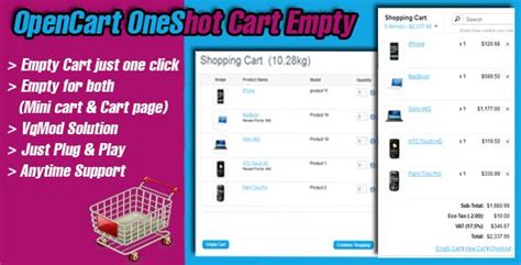 Opencart Oneshot Cart Empty Codemarket