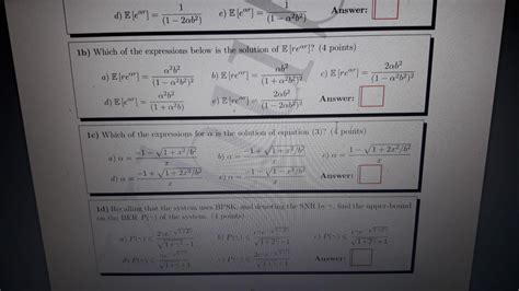 Part 2 Problems 28 Points 1 Bit Error