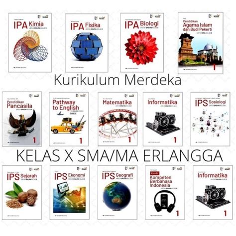 Jual Buku Paket Sma Kelas 10 X Erlangga Kurikulum Merdeka Biologi Kimia Fisika Sejarah