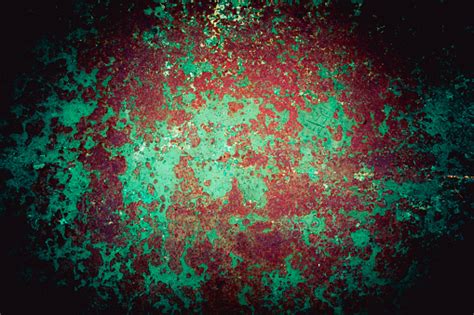 녹슨 녹색 페인트 금속 벽 상세한 사진 텍스처 추상 그런 지 텍스처입니다 배경 0명에 대한 스톡 사진 및 기타 이미지 0명 강철 거친 Istock