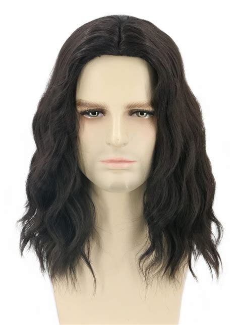 Topcosplay Men Wigs Black Short Curly Hair Funny Wigs For Man Halloween