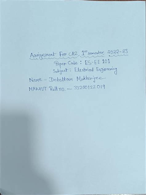 Electrical Engineering Assignment Pdf