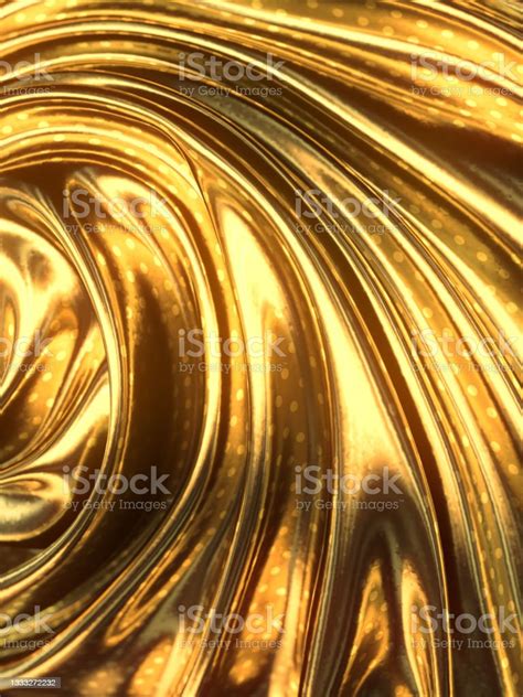 반짝이는 물방울 무늬가 있는 골드 패브릭의 로얄 디자인 템플릿 디지털 일러스트를 렌더링하는 3d 0명에 대한 스톡 사진 및 기타 이미지 Istock