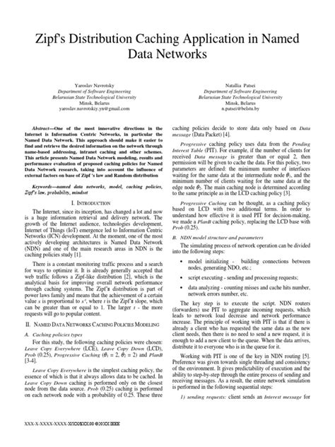zipf s distribution caching application in named data networks pdf