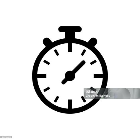 Ikon Timer Stopwatch Ilustrasi Stok Unduh Gambar Sekarang Ikon Simbol Ortografis