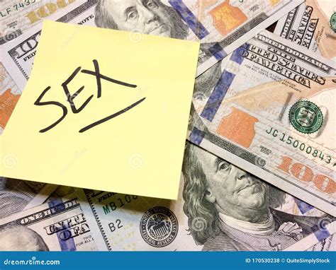 American Cash Money And Yellow Post It Note With Text Sex Stock Photo Image Of Finances Cloth