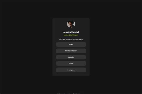Frontend Mentor Social Links Profile With Html And Css Coding Challenge Solution