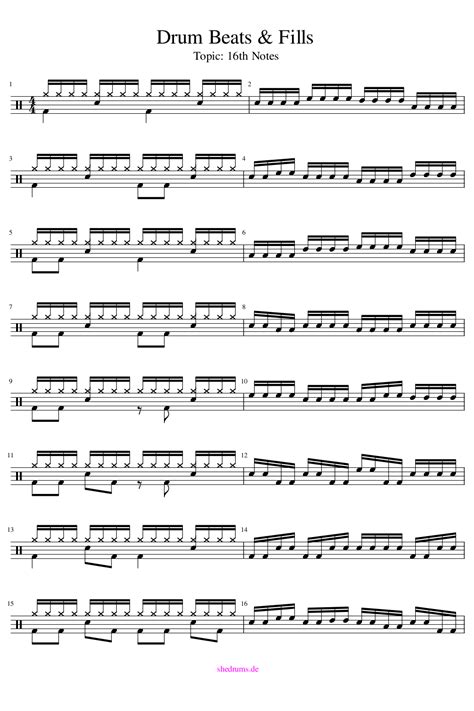 How To Play Sixteenth Notes On Drums She Drums Rock The Kit Drum