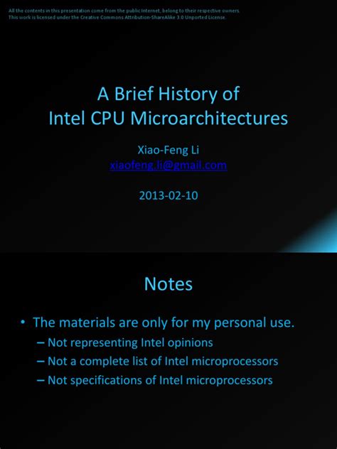 History Intel Cpu