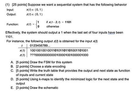 solved input x t ∈{0 1} output z t ∈{0 1} function