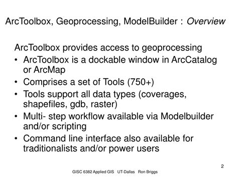 PPT GIS Data Processing ArcToolbox Geoprocessing And ModelBuilder Spring PowerPoint