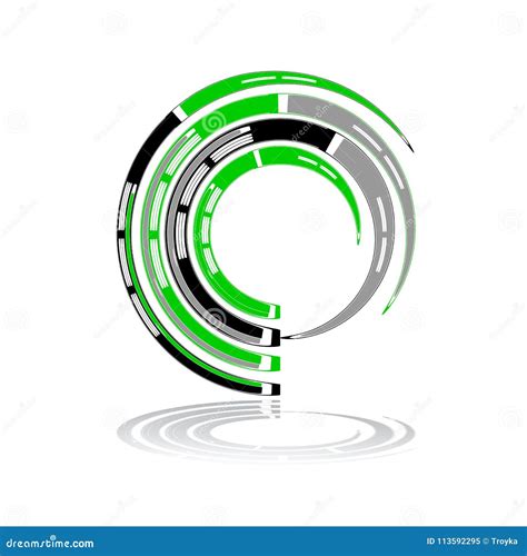 Circle Design Element Abstract Geometric Shape Stock Vector
