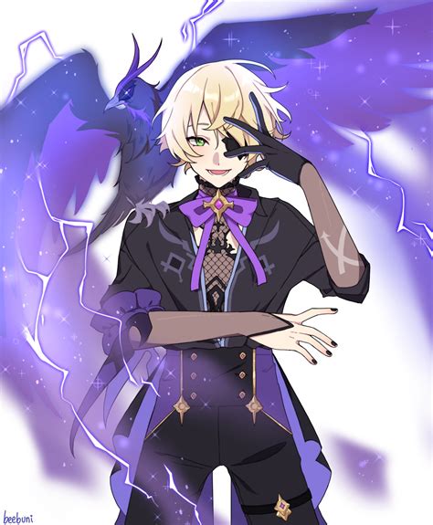 Fischl And Oz Genshin Impact Drawn By Beebunii Danbooru