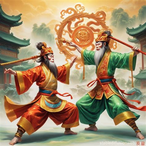 Sun Wukong And Jade Emperor Ballet Dance Stable Diffusion Online