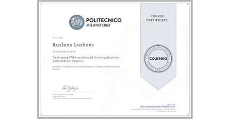 Completion Certificate For Developing Fpga Accelerated Cloud Applications Ruslans Luzkovs