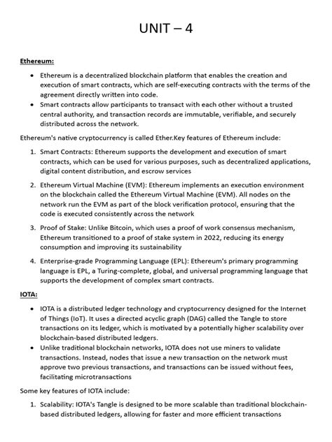 Bct Unit 4 Pdf Cryptocurrency Distributed Computing
