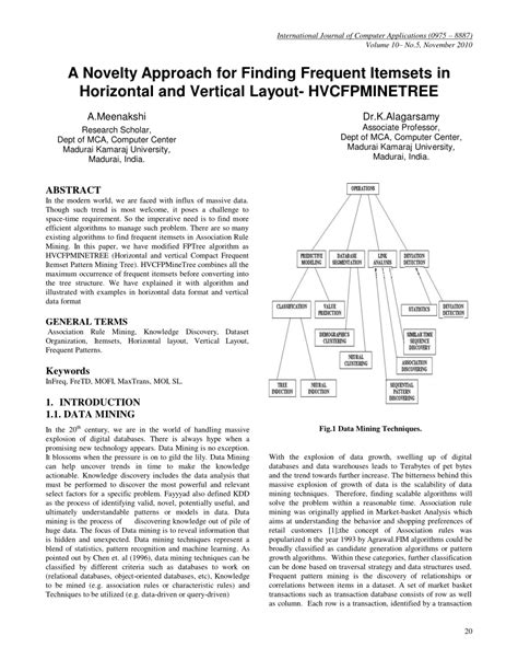 Pdf A Novelty Approach For Finding Frequent Itemsets In Horizontal