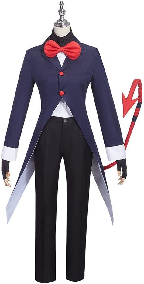 Helltaker Anime Helluva Boss Moxxie Cosplay Costume Mens Tuxedo Uniform