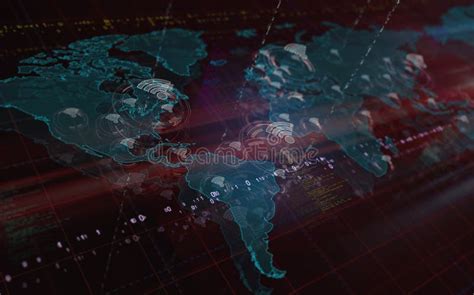 WiFi Wireless Mobile Connection Symbol On World Map Stock Illustration