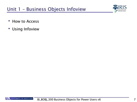 Ppt Bi Bobj 300 Business Objects For Power Users Powerpoint Presentation Id 5217922