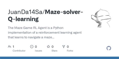 GitHub JuanDa14Sa Maze Solver Q Learning The Maze Game RL Agent Is A