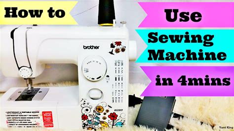 How To Use A Sewing Machine In 4 Mins Step By Step For Beginners Youtube