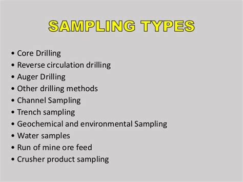 Sampling In Geology