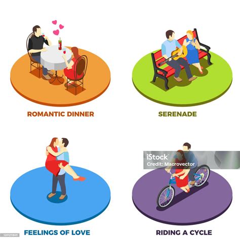 로맨틱 한 저녁 식사 데이트 커플 아이소 메트릭 사람들 구성 3차원 형태에 대한 스톡 벡터 아트 및 기타 이미지 3차원 형태 개념 관능 Istock