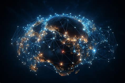 Premium Ai Image Networked Spheres An Abstract Representation Of Global Connectivity