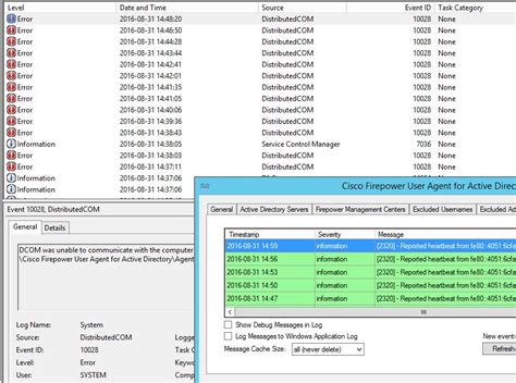 Solved Dcom Error 10028 Sourcefire User Agent Cisco Community
