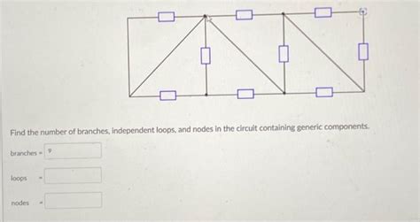 solved find the number of branches independent loops and