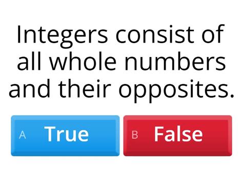 What Do We Know About Intergers Quiz