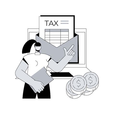 Premium Vector Desktop Tax Filing Software Abstract Concept Vector Illustration