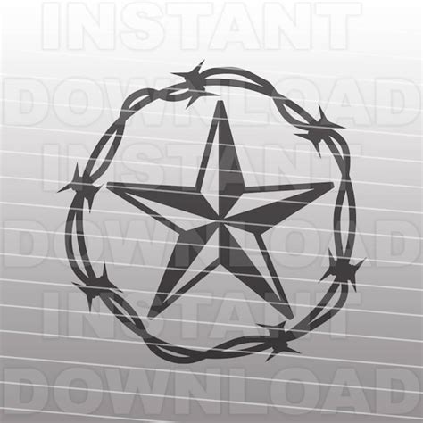 Barbed Wire Star Etsy