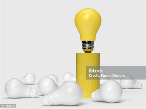 배경에 전구와 비즈니스 창의력과 영감 개념 성공을위한 큰 아이디어 동기를 생각하십시오 3d 렌더링 0명에 대한 스톡 사진 및 기타 이미지 Istock