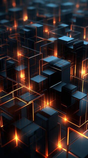 Premium Photo Illuminated Cubes Creating A Vibrant And Mesmerizing Display