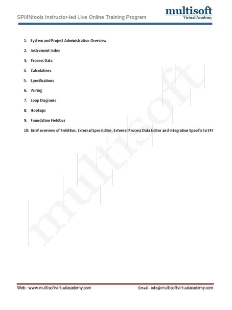 Spi Intools Course Content Pdf