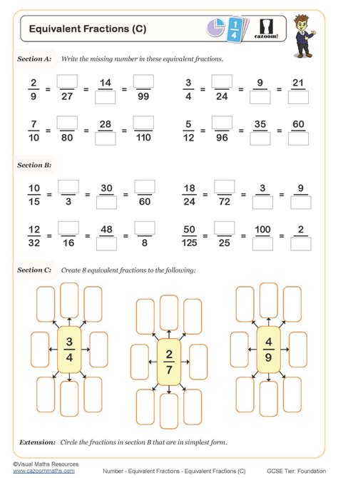 Free Equivalent Fraction Worksheets For Math Practice