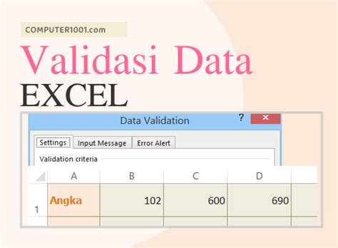 Cara Validasi Data Di Excel
