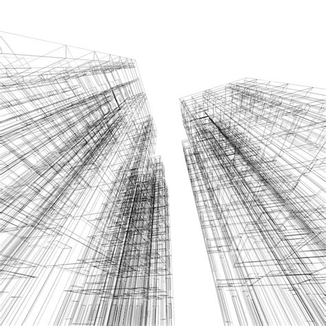 Premium Photo Architecture Blueprint 3d Rendering Image Futuristic