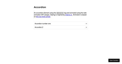 Htmlcss Accordion Codesandbox