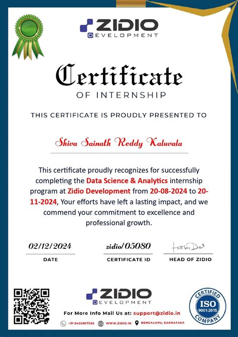 Shiva Sainath Reddy On Linkedin Zidiodevelopment Datascience