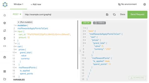 Example Of Graphql Api Usage Reward Points Extension And Loyalty