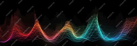 Premium Ai Image A Digital Representation Of Sound Waves In An Array