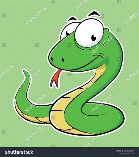 Cute Snake Illustration Funny Cartoon Charcter Stock Vector Royalty Free Shutterstock