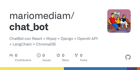 github mariomediam chat bot chatbot con react mysql django