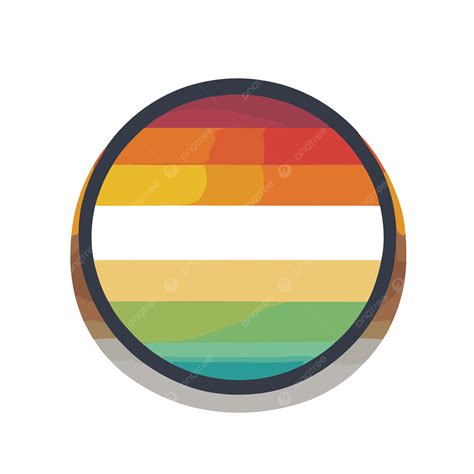 여러 가지 빛깔의 줄무늬가 있는 원 벡터 흰색 배경에 적도의 단순한 다채로운 아이콘 그림자 없음 작은 프레임 중앙 Png 일러스트 및 벡터 에 대한 무료 다운로드