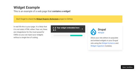 Js Widgetsexample Widget Codesandbox