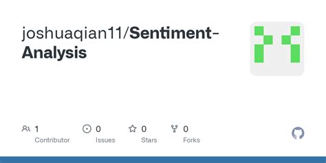 Github Joshuaqian Sentiment Analysis